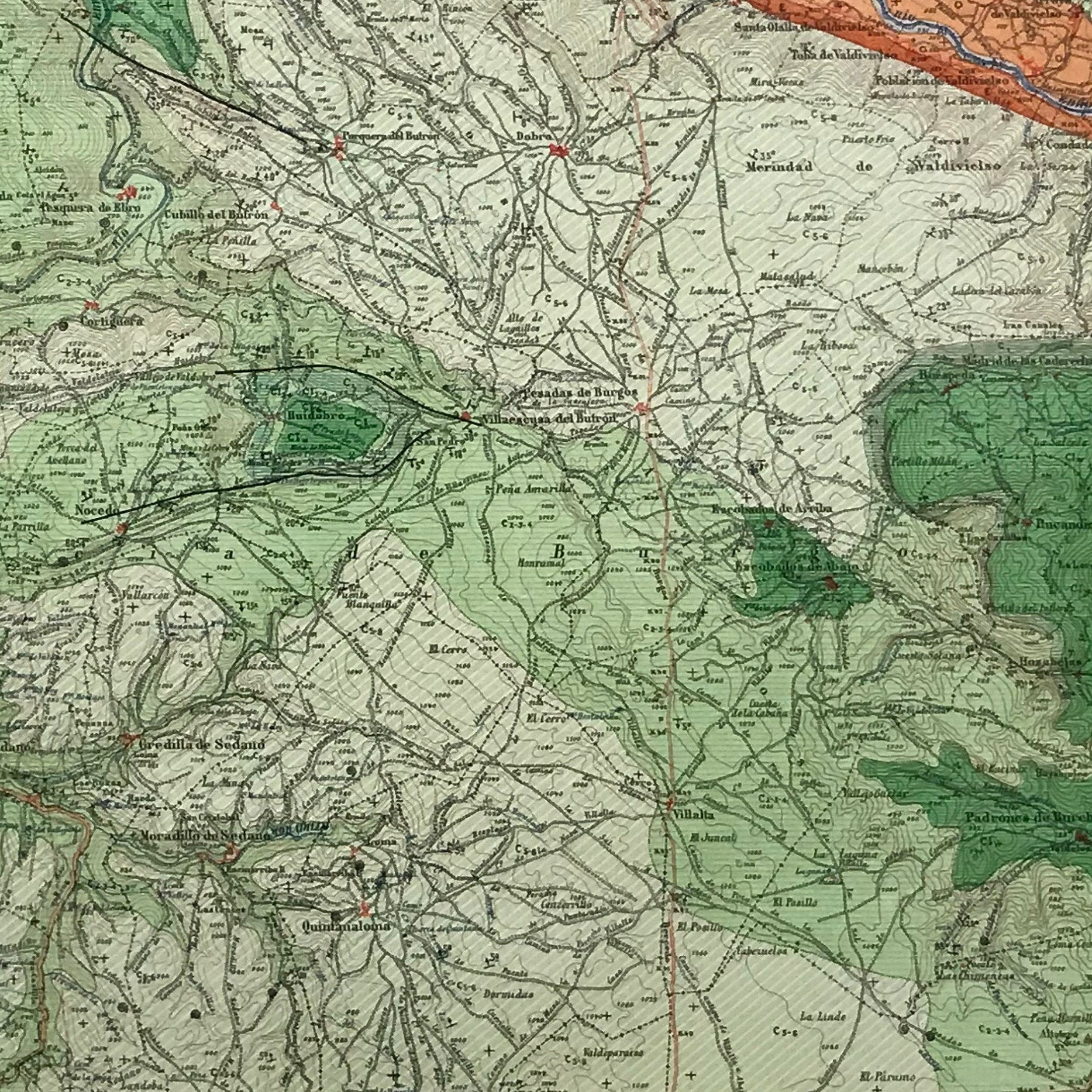 Prints Lithographs 1930 Leon Spain Antique Map Art & Collectibles etna ...