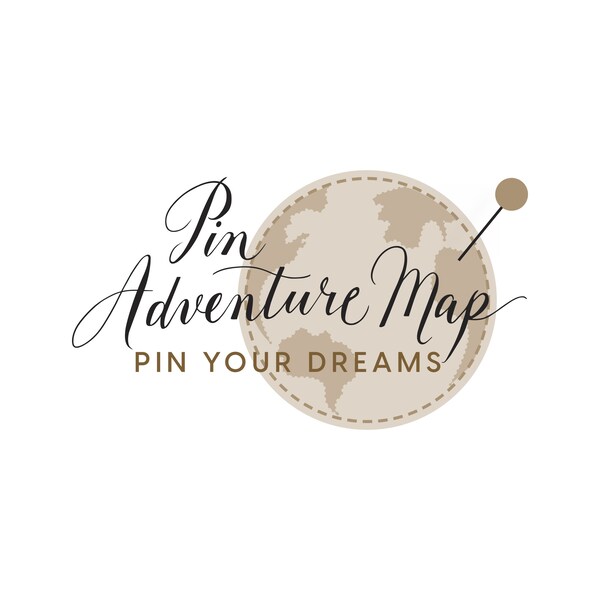 World Map Push Pin Poster Blush Pink Travel Map With Pins Gift for ...