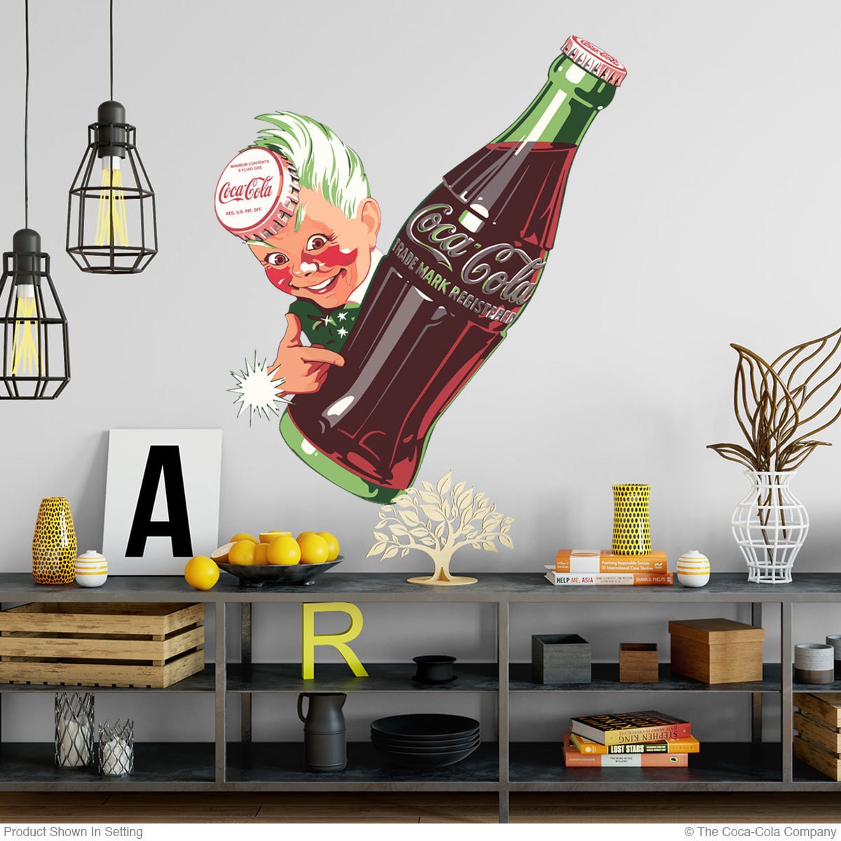 Home Décor Coke 1970s Logo Vinyl Wall Decal Coca-Cola Officially ...