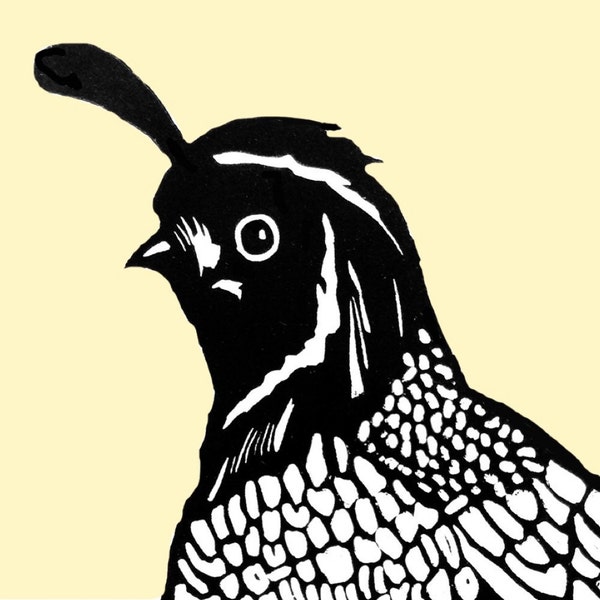 Mini Linocut, Coyote Art, Block Print Handmade Southwestern Mini Print ...