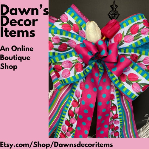 Dawn creates unique Bows Hair Access. Silk by DawnsDecorItems