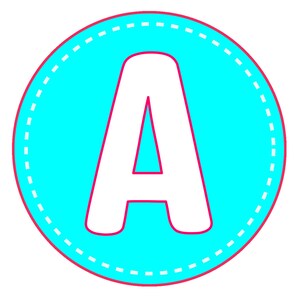 Printable Round Boho Spotty Name Tags, Circular Name Tags, Cubbies ...