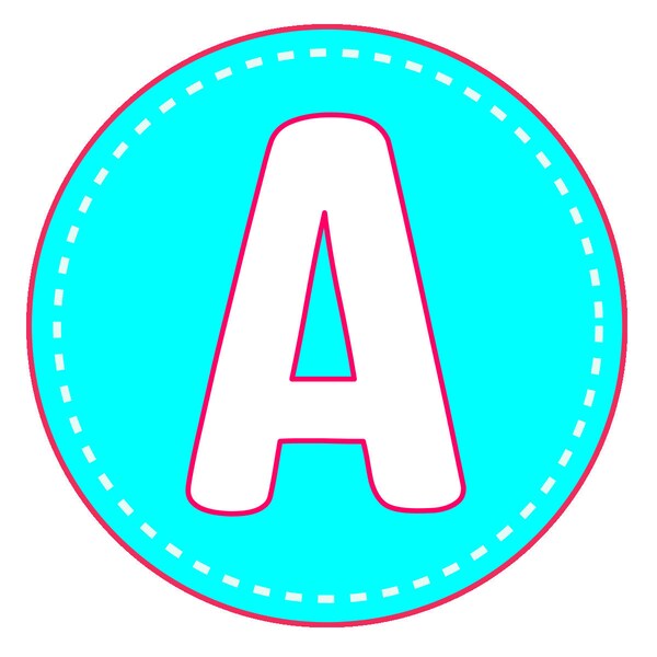 Printable Round Boho Spotty Name Tags, Circular Name Tags, Cubbies ...