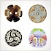 Large Wood Buttons - Beautiful Swirls Decorative Domed Border Cascading ...