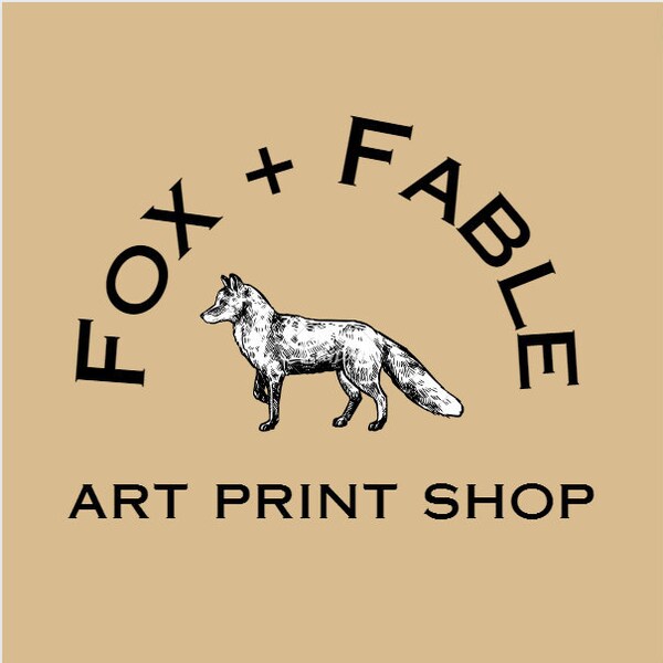 Red Fox and Roses Digital Download, Cottagecore Fox Art Print, Vintage ...