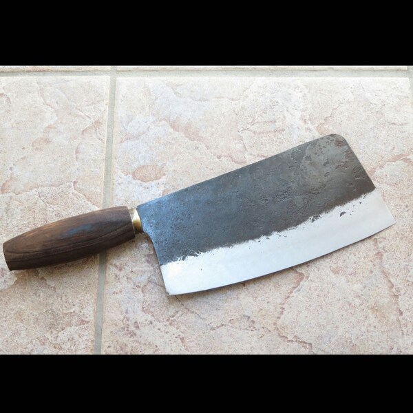 Crude Premium Chinese Cleaver Vegetable Chef Knife, 8 Inch Narrow ...