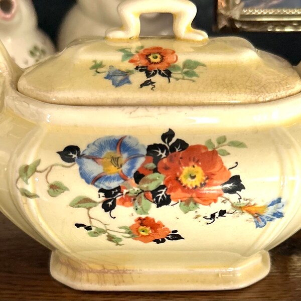 Vintage WADE Japan Porcelain Pattern diane Covered Butter Dish, Easter ...