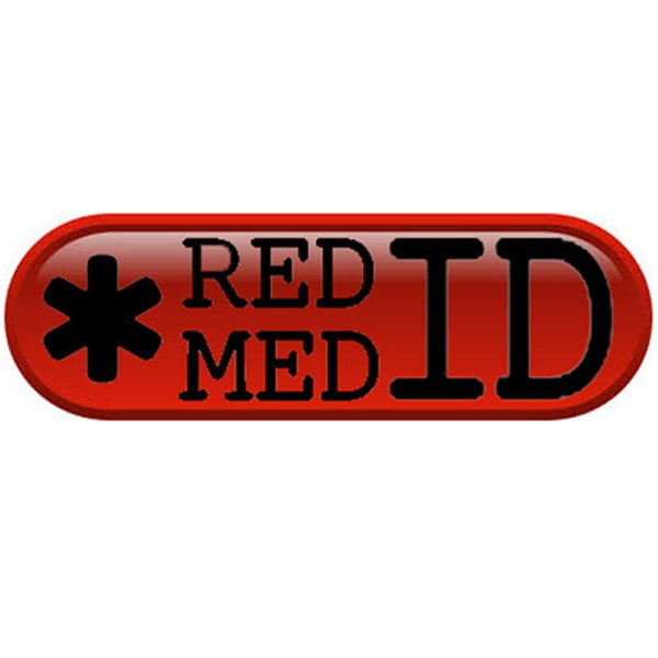 Red Medical Alert ID Bracelet With Soft Leather Personalised, Any ...