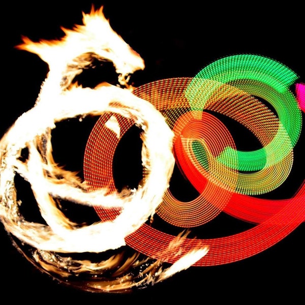 LED RGB Spinning Staff - Etsy