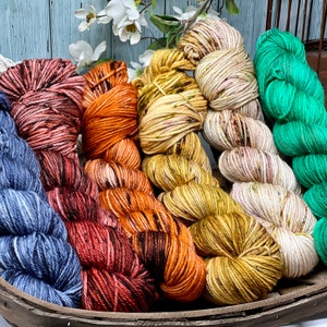 Dragonfly in Amber Blue, Green, Gold, Hand Dyed Superwash Merino/nylon ...