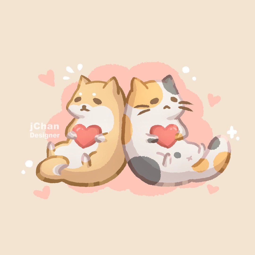 jChanDesigner - Cute & Kawaii Chubby Animals Art Merchandise ️ - Etsy