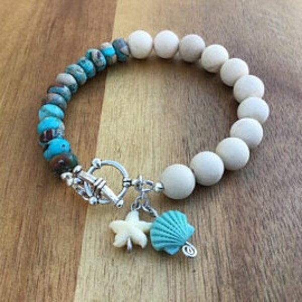 Green Blue and Silver Waterfall Charm Earrings - Etsy