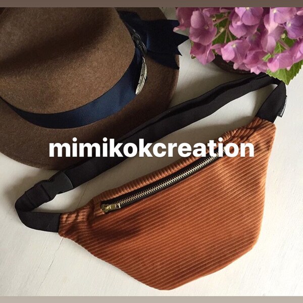 Large Size Waffle Weave Cotton Broad Base Zip Pouch, Makeup Bag ...