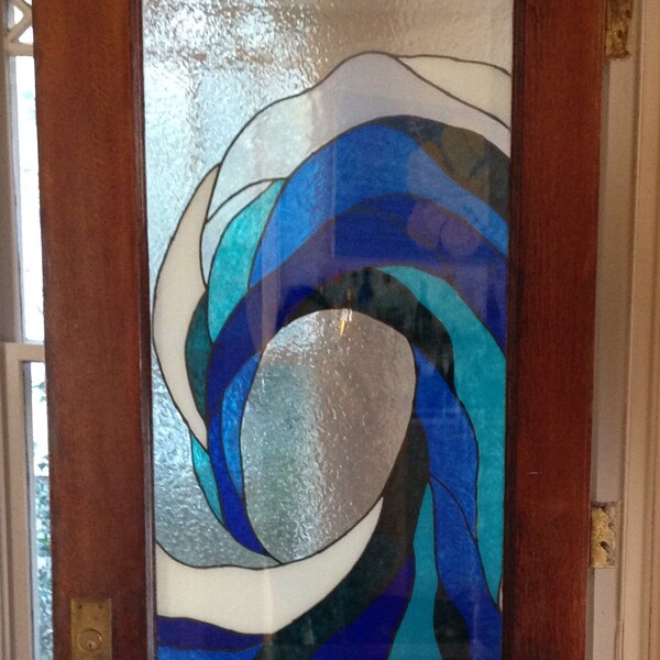 Ocean Wave Stained Glass Window Cling - Etsy