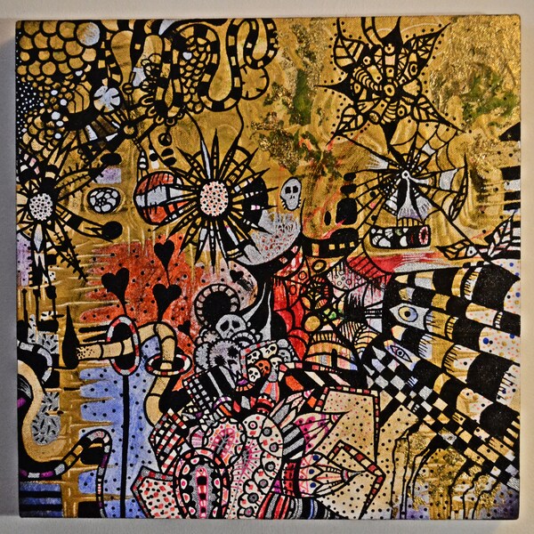 New Gothic Psychedelic Art for Sale,painting for Sale,bright Red, Black ...