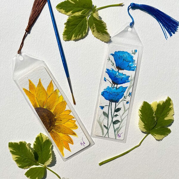 Bookmark, Watercolor Floral Bookmark Gift for Book Lover - Etsy
