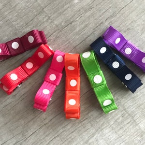 80s Retro Barrettes in Neon Pink and Purple Grosgrain Ribbon Retro ...