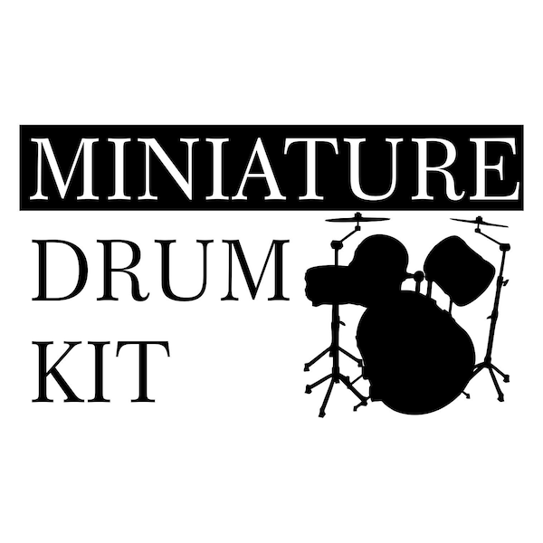 Miniature Drum Set Ta Ma Black Exclusive Musical Scale 1/12 Instrument ...