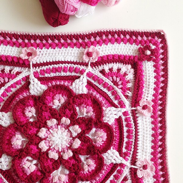 The Bergenia Square Crochet Pattern Overlay Crochet - Etsy