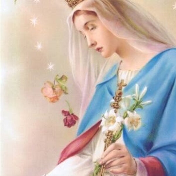 Our Lady of the Rosary Desktop Wallpaper Download - Etsy