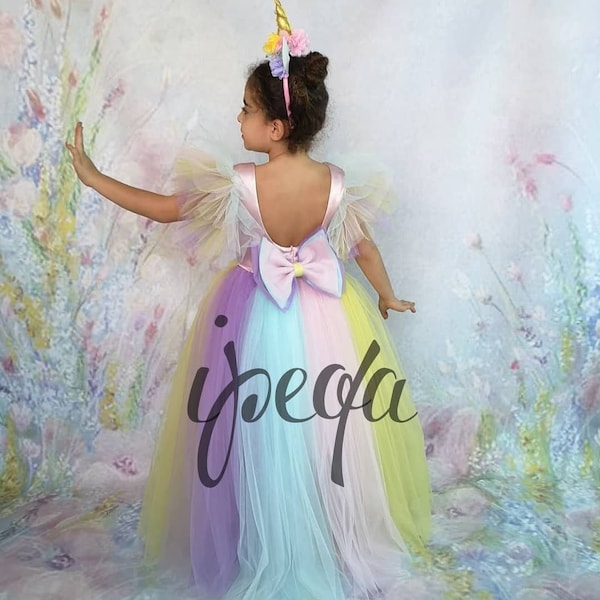 Toddler Pageant Prom Dress, Pink Butterfly Baby Girl Birthday Outfit ...