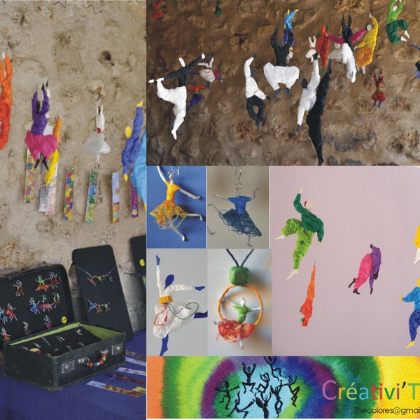 Baile Aereo Decorative Mobile, Suspension. Hanging Sculpture Silk Paper ...