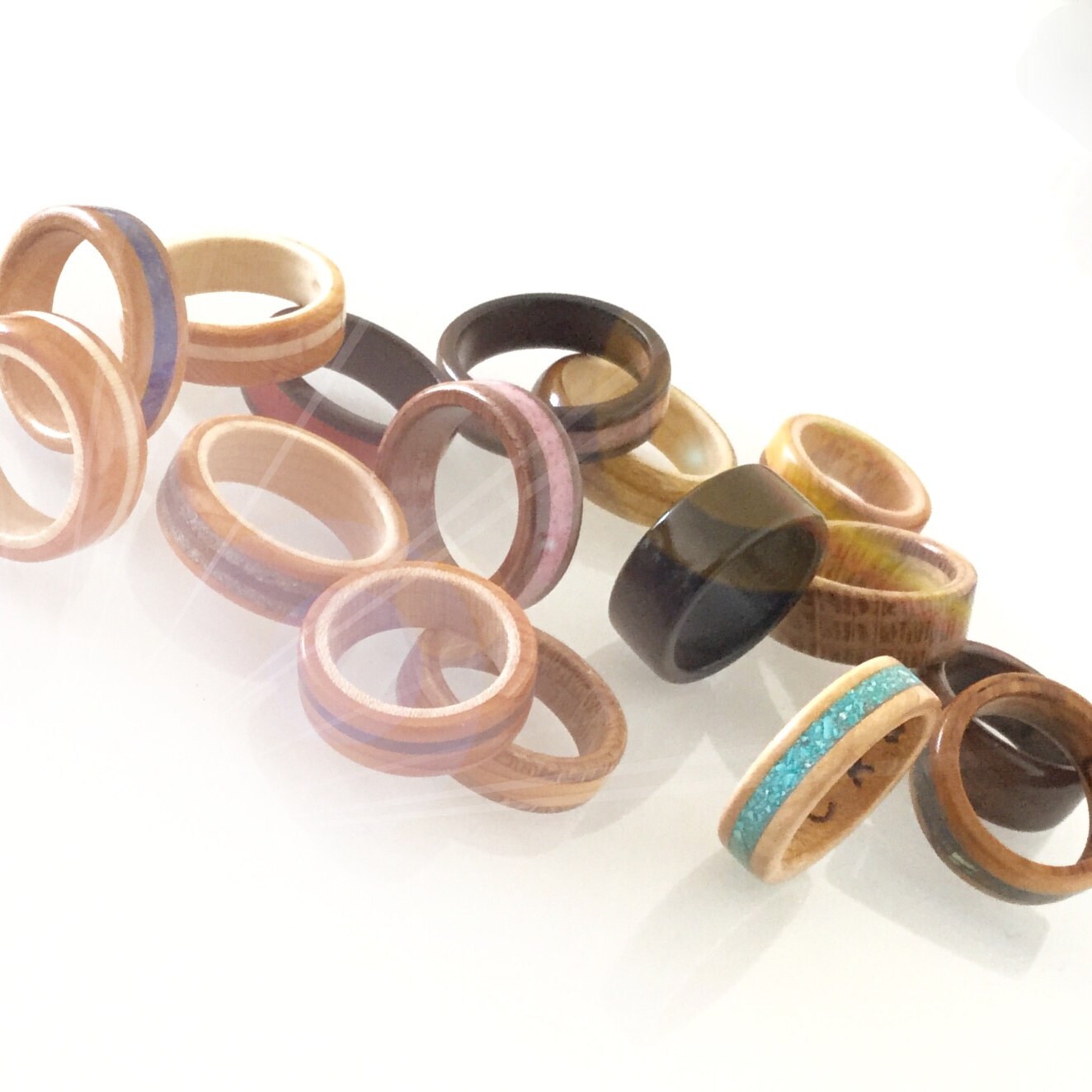 Handcrafted Wooden Rings Wooden Jewellery and by TheWoodHutGifts