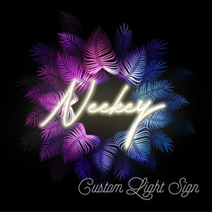 Custom Neon Sign Kids Name Family Name Custom Flex Led Neon Light Baby ...