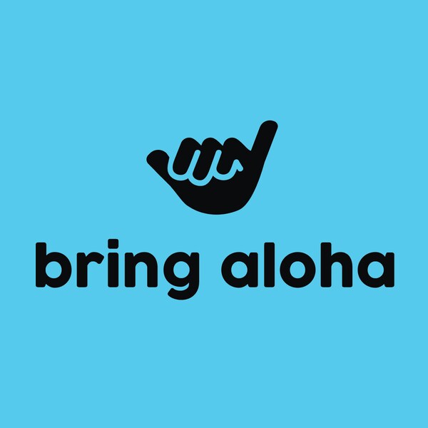Be the Aloha Cursive Orange Text Clear Sticker, Waterproof Outdoor ...