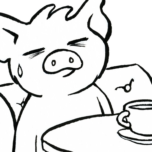 Cute Little Pig Japanese Kawaii Style Piggy Sticker Sheet - Etsy