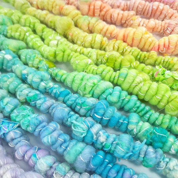 Mini Batts for Spinning and Felting 12 X 25g/0.88oz Merino Wool and ...