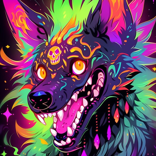 Water Elemental Wolf Adoptable Character Digital Download HD Image - Etsy