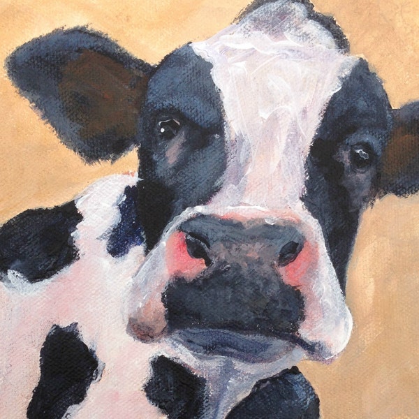Friends-holstein Cow Digital Reproduction Print of Original Artwork by ...