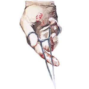 Floral Colon Watercolor Print Floral Abstract Colon Gastroenterology ...