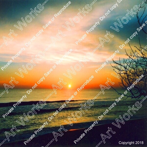 Painting Framed Reverse Glass Painting Naivette style The Four Seasons ...