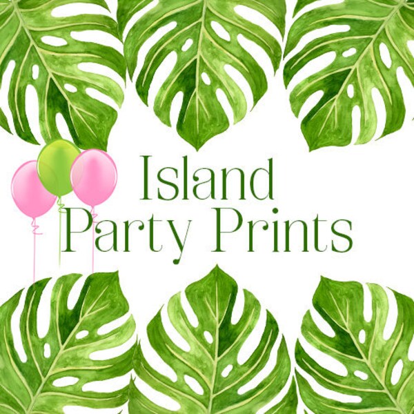 Editable Luau Birthday Welcome Sign Template, Printable Tropical ...