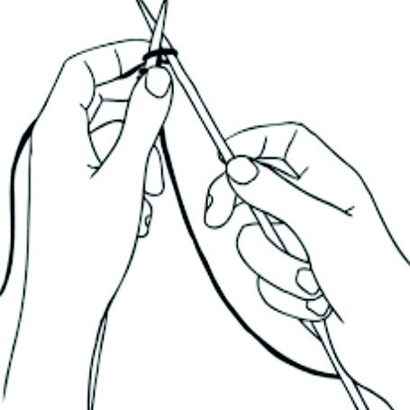 Hands Knitting Drawing
