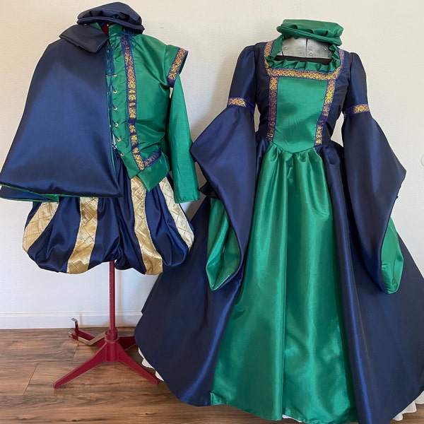 Elizabethan Shakespearean Renaissance Tudor Hamlet Doublet, Slops ...