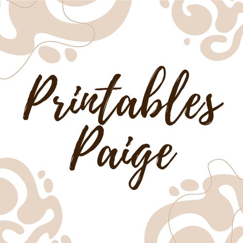 PrintablesPaige - Etsy
