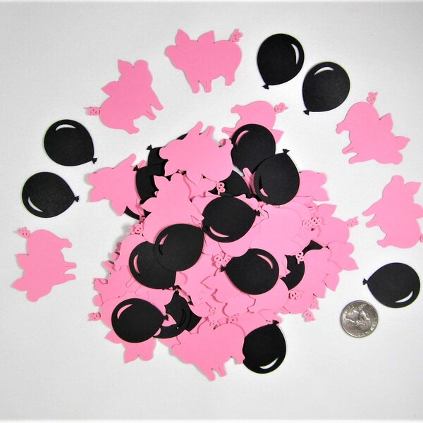 200pcs Gothic Hot Pink Butterfly and Black Skull Confetti Table Top ...