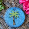 Oahu Island Hawaii State Keychain, Charming Blue Resin Hawaiian ...