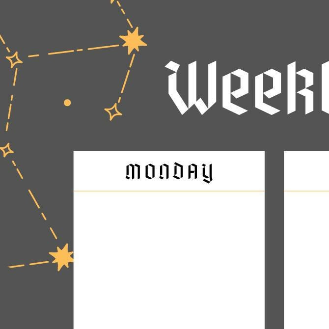 Office Home & Living Celestial Planner Celestial Printables Mystical ...