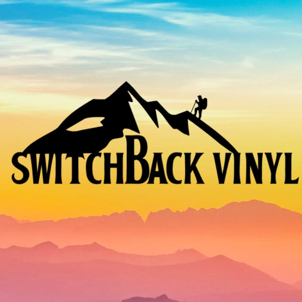 Mountain Pulse Vinyl Decal Vinyl Sticker, Car Window Decal, Hiking ...