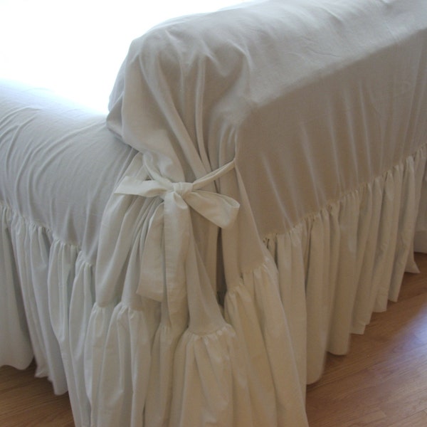 Slipcover/white Slipcover /ruffled Slipcover/sofa Slipcover /couch ...