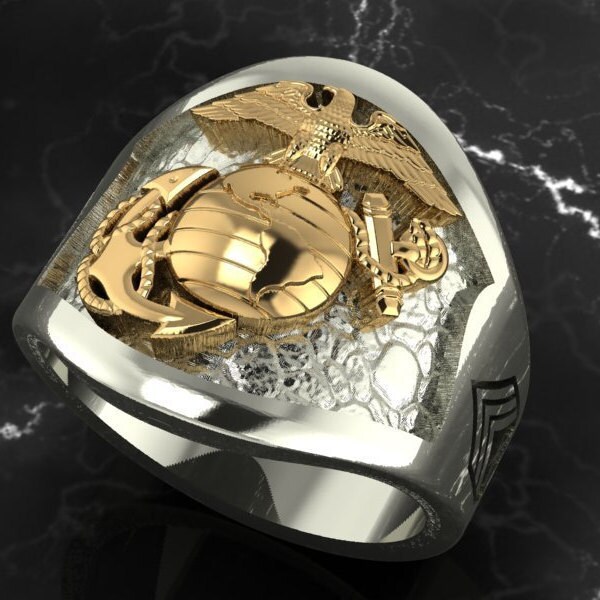 Marine Corps USMC Signet Ring - Etsy