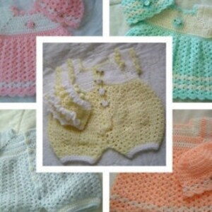PDF Pattern 064,baby Boys Yellow Sunshine Pattern,baby Crochet Romper ...