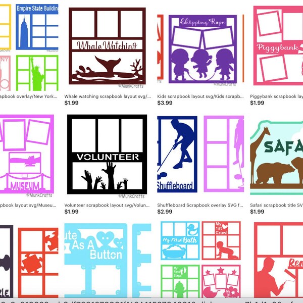 SVG Digital File/kids Scrapbook Overlay/scrapbook Layout Svg/svg for ...