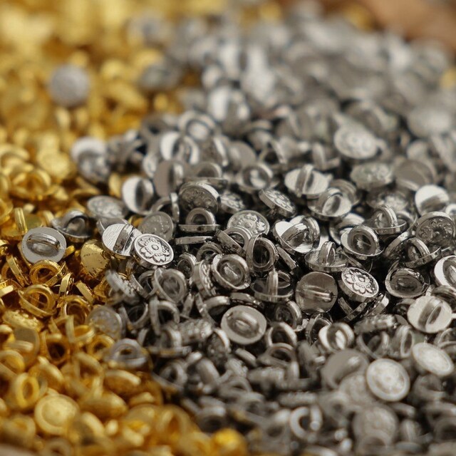 B245 Flower Pattern 4mm Micro Mini Shank Buttons Doll Buttons Doll ...