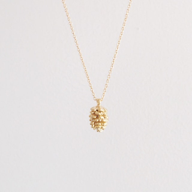 Vermeil Gold Pinecone Charm 18k Gold Over 925 Sterling Silver, Small ...