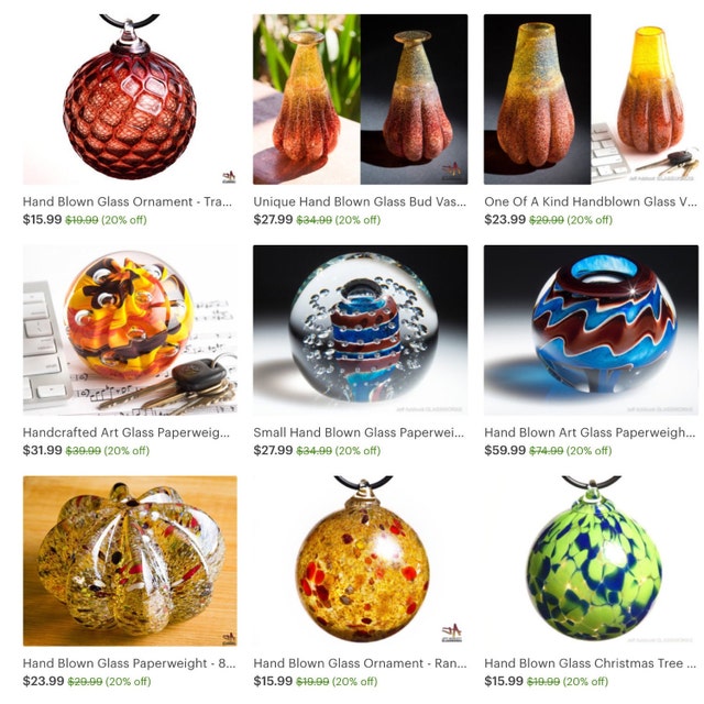 Jeff Addicott Glassworks by JAglassworks on Etsy